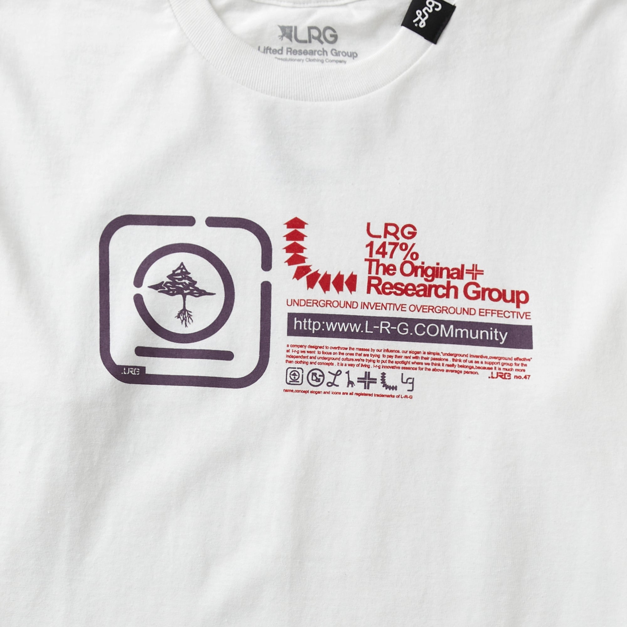 LRG COMMUNITY 147% LONG SLEEVE TEE - WHITE | LRG Clothing