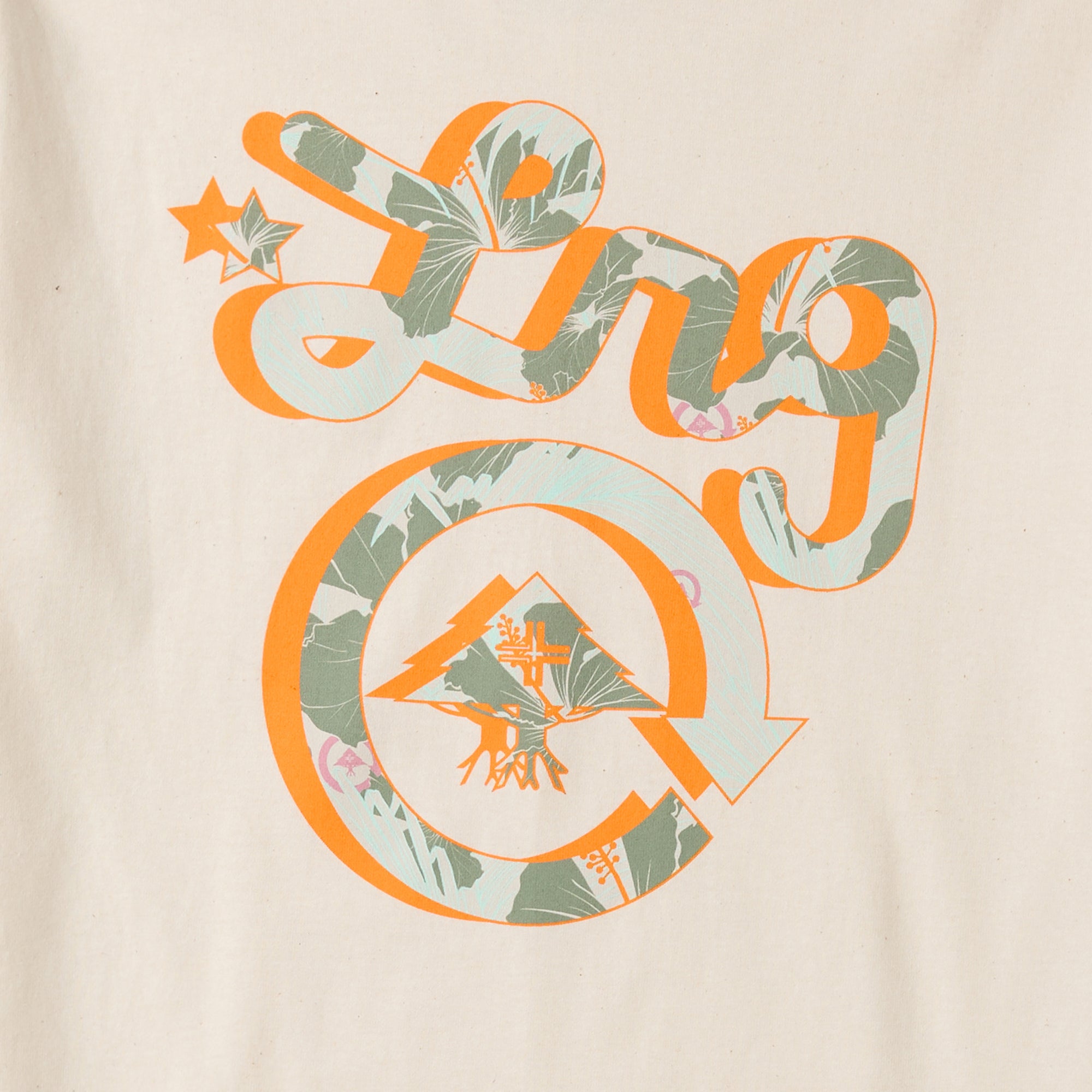 TRIPICAL DOUBLE SCRIPT TEE - CREAM | LRG Clothing